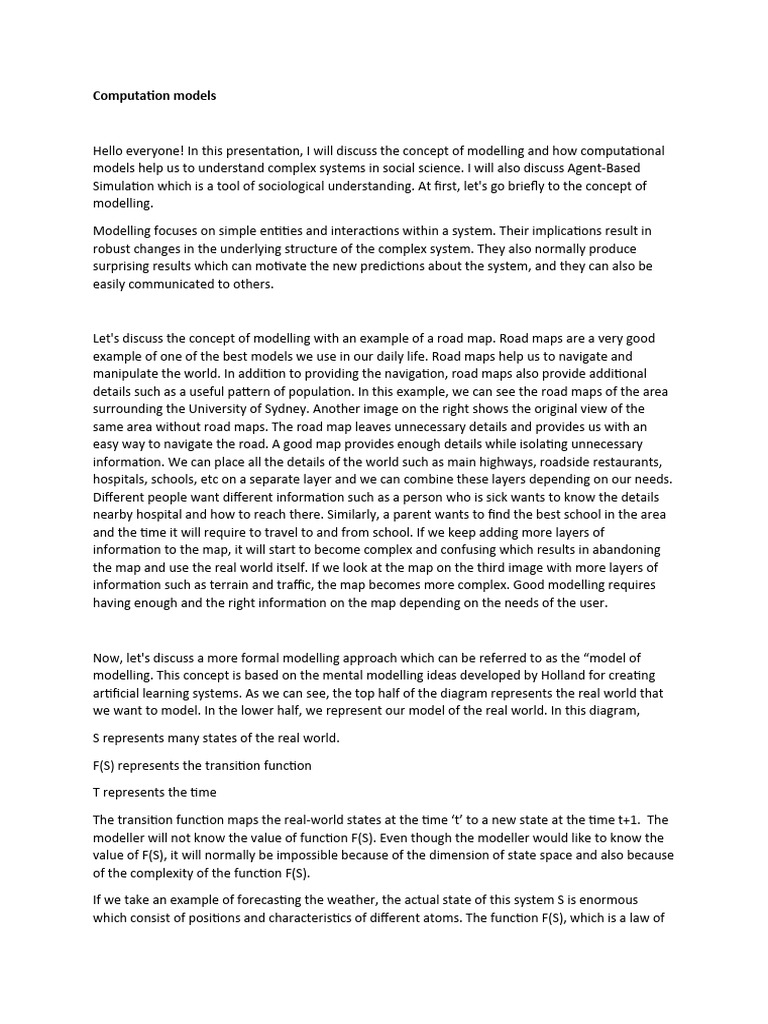 Computational Model | Download Free PDF | Agent Based Model | Simulation