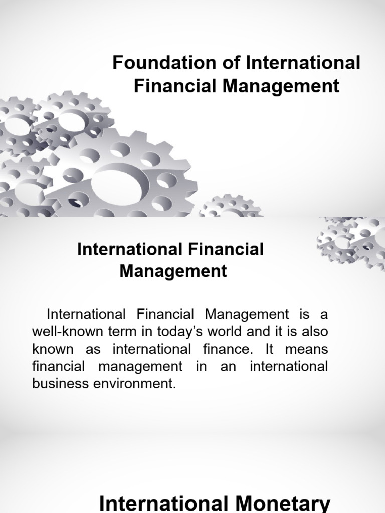 Foundation of International Financial Management | PDF | Gold Standard ...