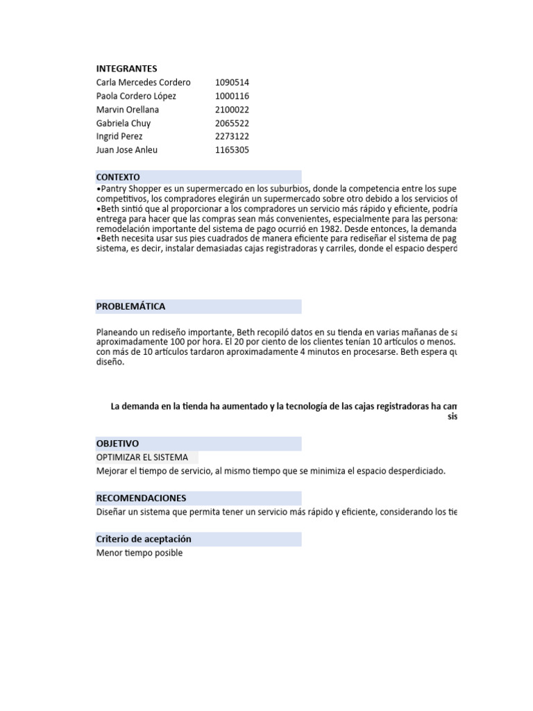 Caso 5 Colas | PDF | Supermercado | Porcentaje