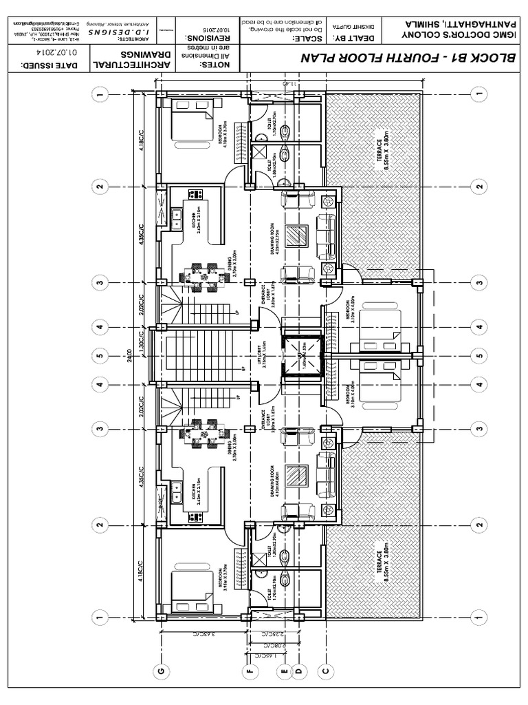 Block b1 Fourth Floor Plan Revised 10.07.15 PDF | PDF