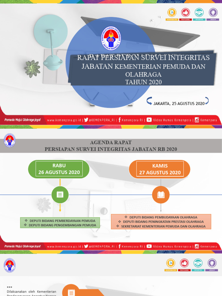 Paparan Rapat Persiapan Survei Integritas Jabatan 25 08 20 | PDF