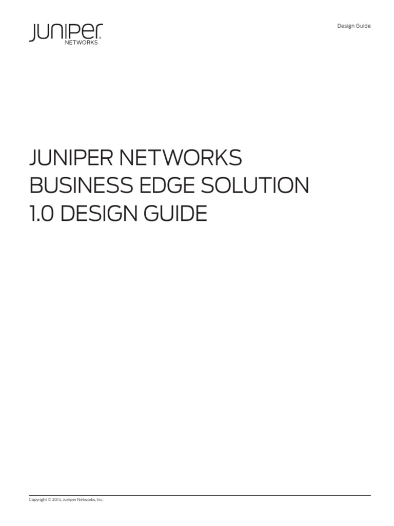 Juniper Network Business Edge | PDF