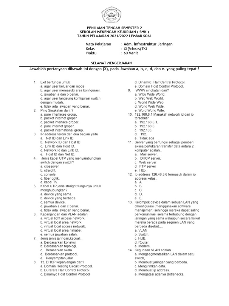 Soal Aij PTS 2 | PDF