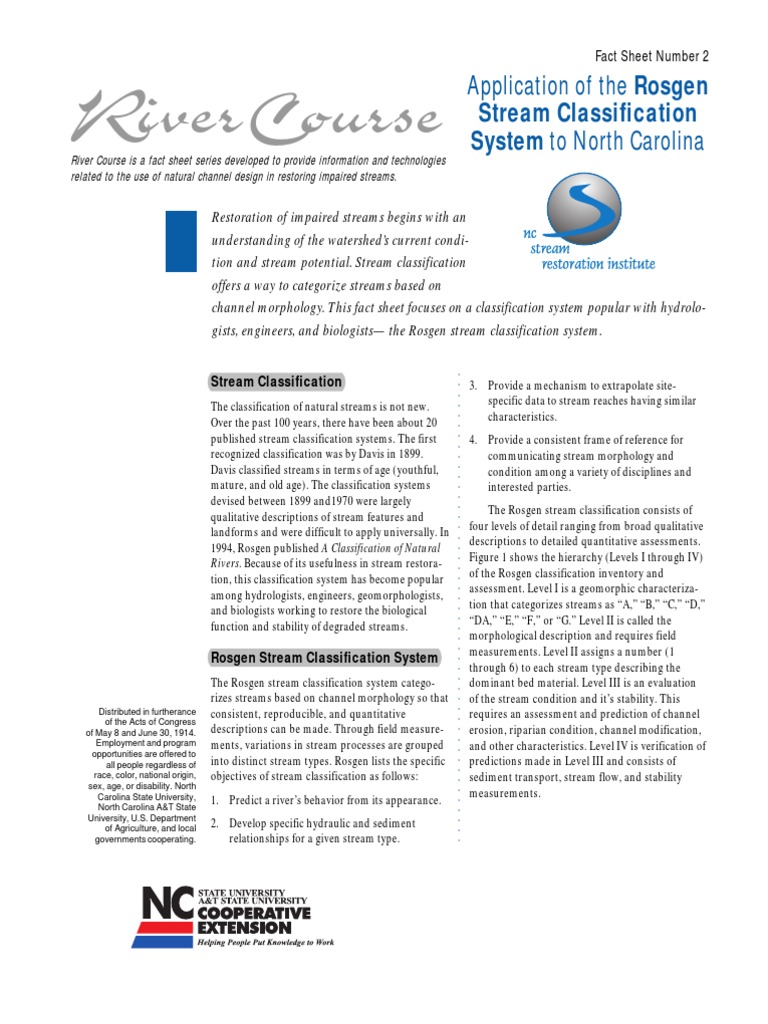 Stream Classification | Download Free PDF | Geomorphology | Stream