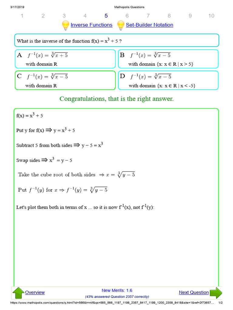 Mathopolis Questions q5 | PDF