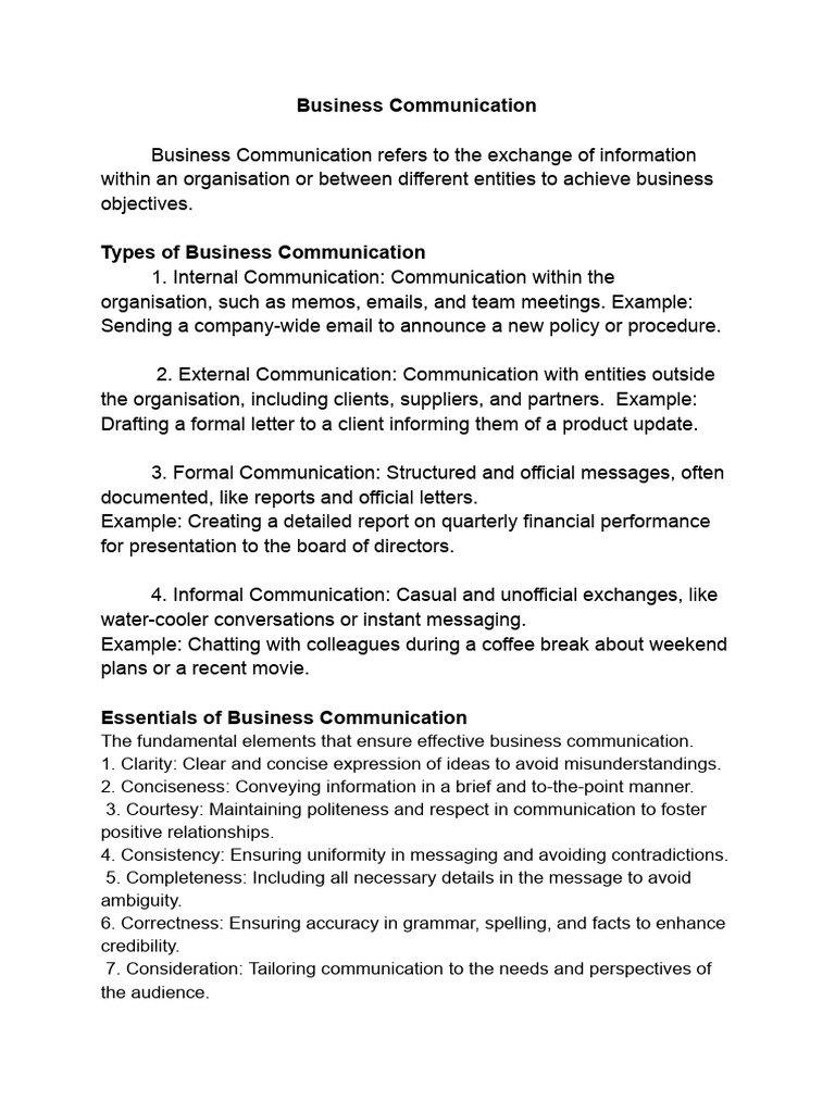 Business Communication | PDF | Communication | Thought