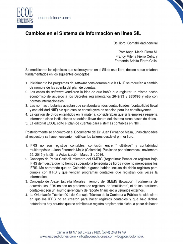CG 0. Cambios en El Sil | PDF