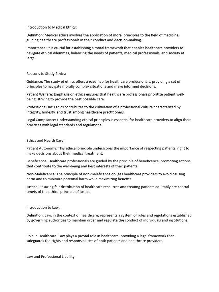 MA - Chapter 3 - Medical Ethics | PDF | Medical Ethics | Health Care