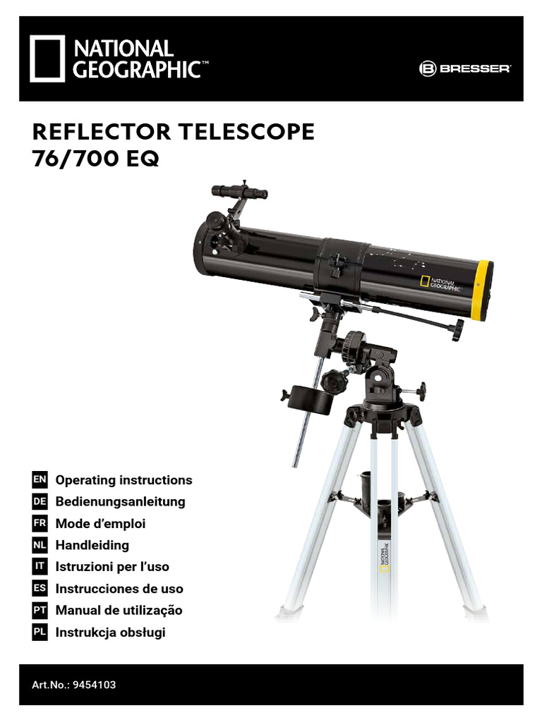 Nat Geo Reflector Telescope 76-700 | PDF | Telescopic Sight | Optical ...
