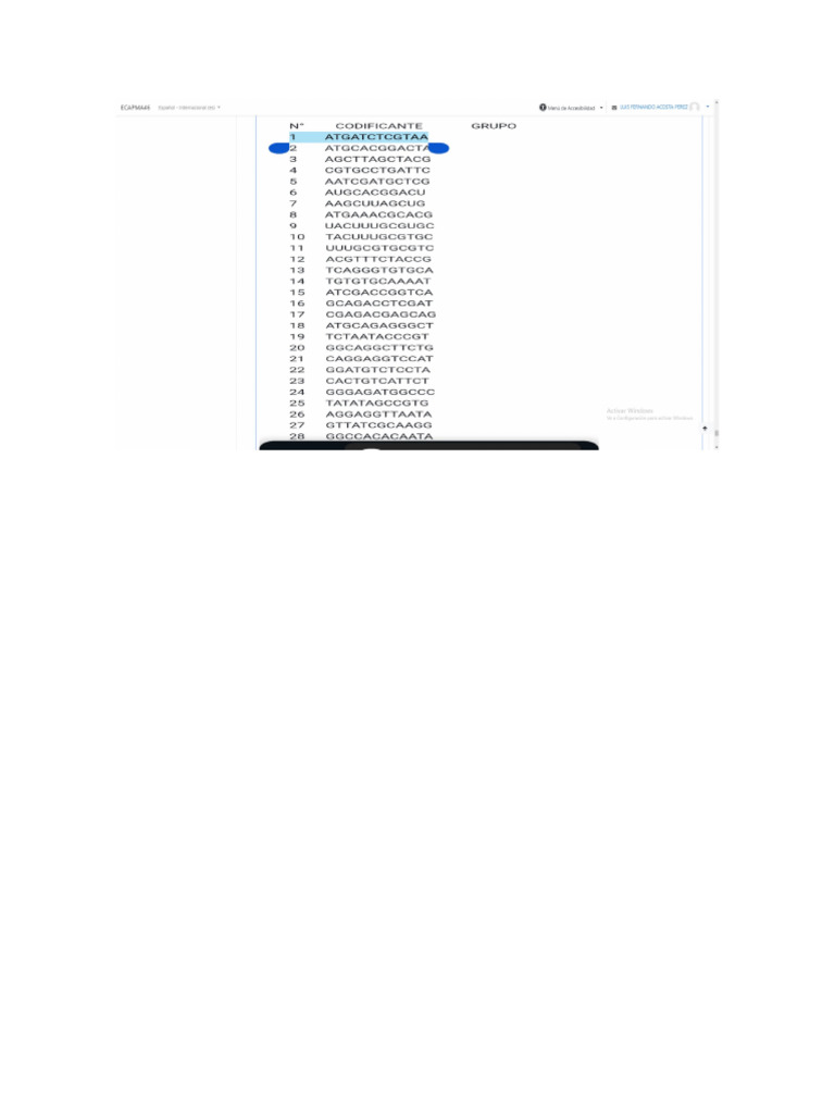 Cadena Adn Codificante | PDF