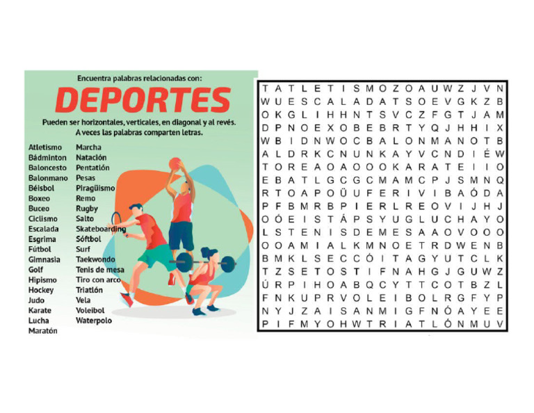 Sopa de Letras de Deporte | PDF