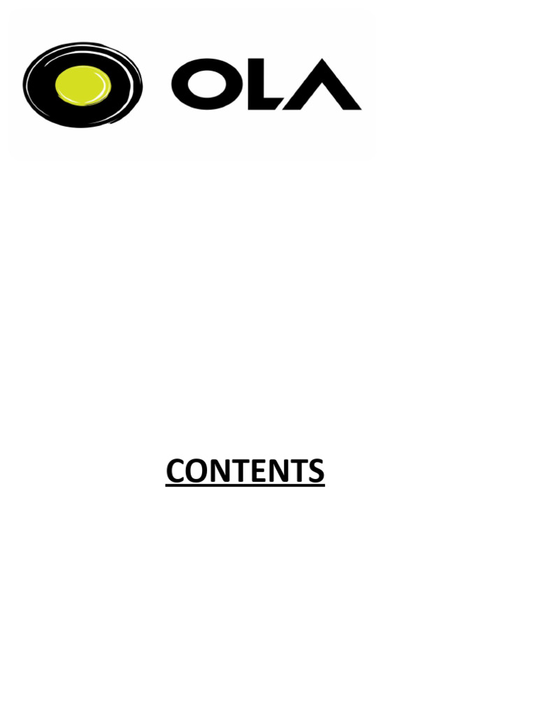 Ola Company Project | PDF | Economies
