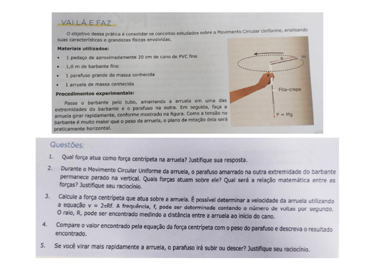 Experimento MCU 3 Ano | PDF