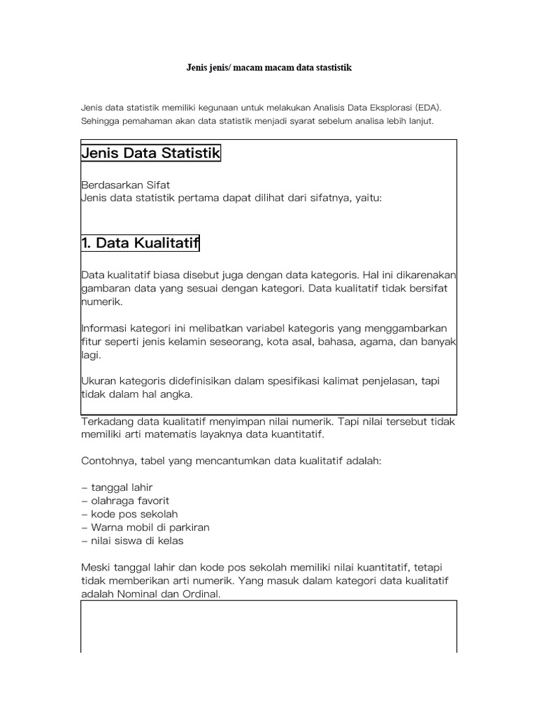 Macam Macam Data | PDF