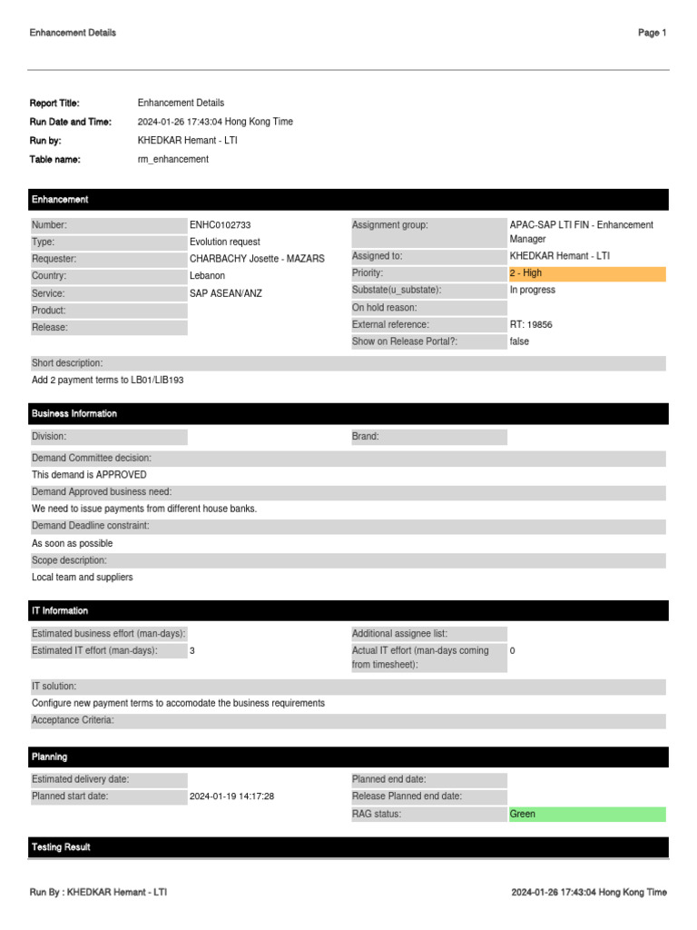 Dmnd0126099 Enhc0102733 Uat Sign Off | Download Free PDF | Computing ...