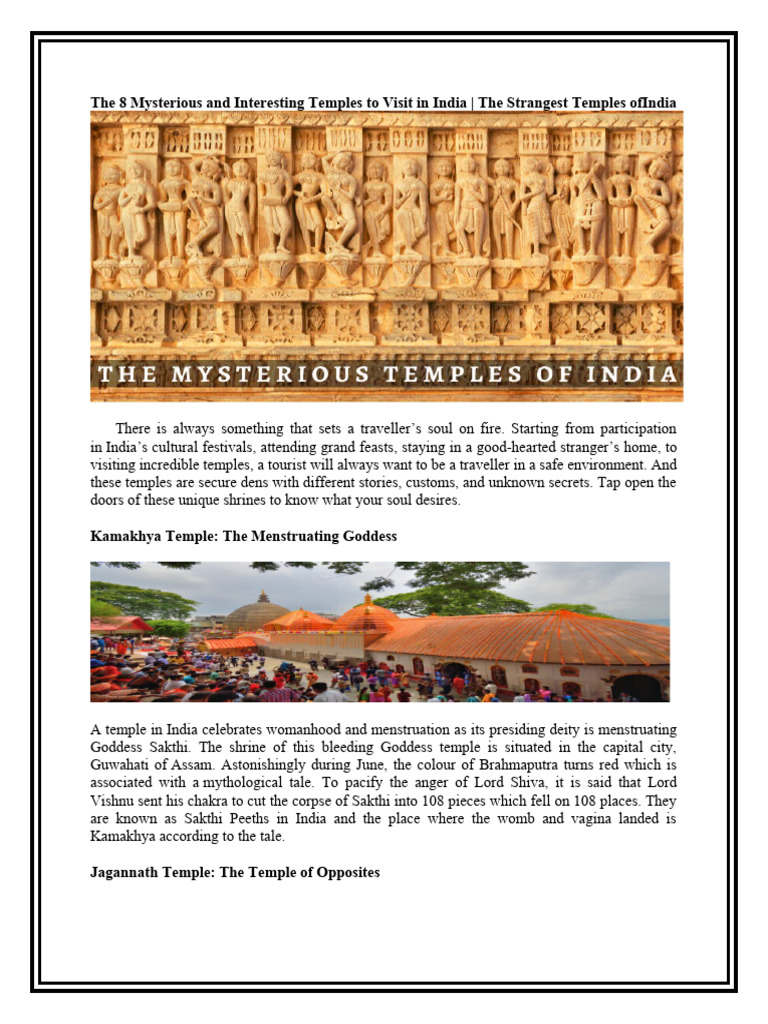 8 Mysterious Temples of India | PDF