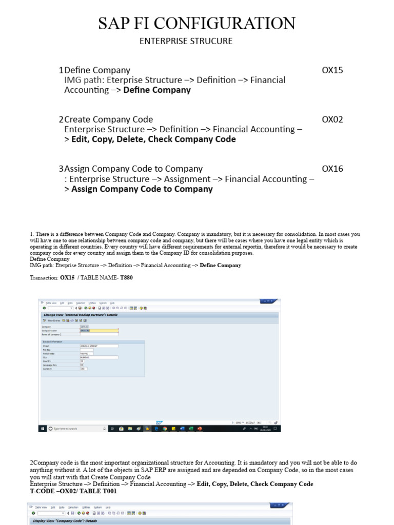 SAP FI Enterprise Structure & GL | PDF | Financial Accounting | Business
