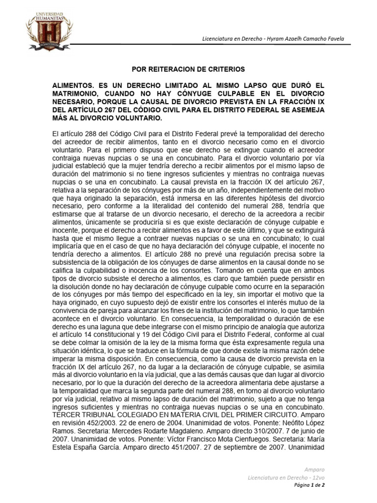 L38703 - Lde720-Ent6-Tarea 6 - Por Reiteracion de Criterios | PDF