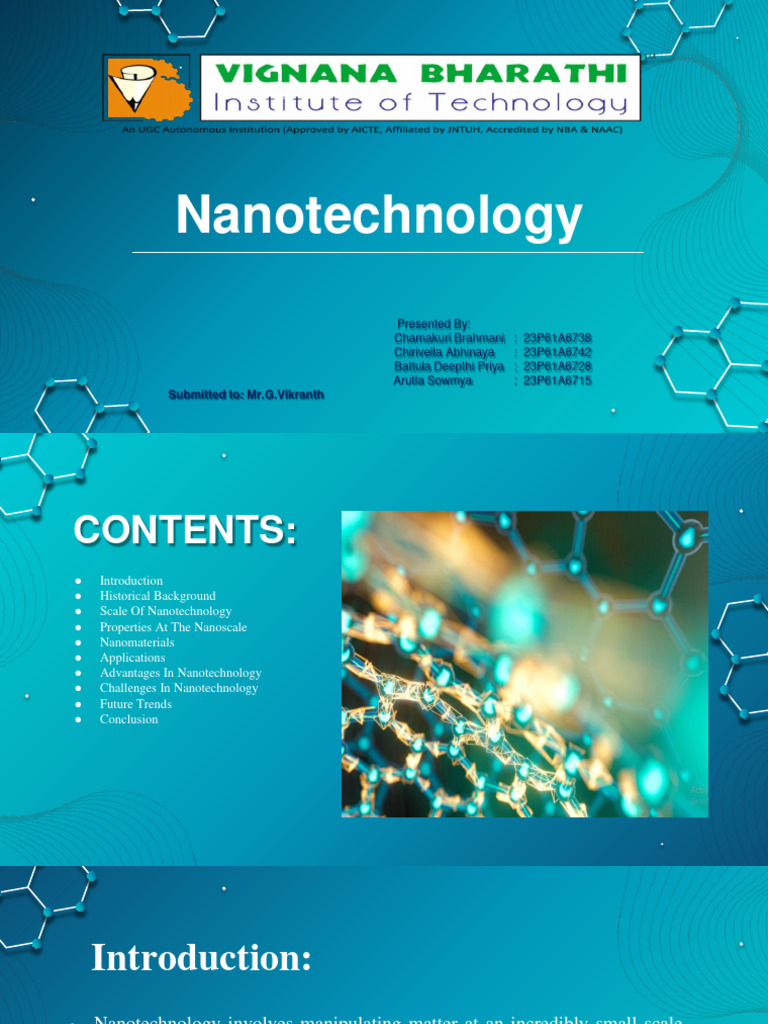 Nanotechnology PPT Final | PDF | Nanotechnology | Materials Science