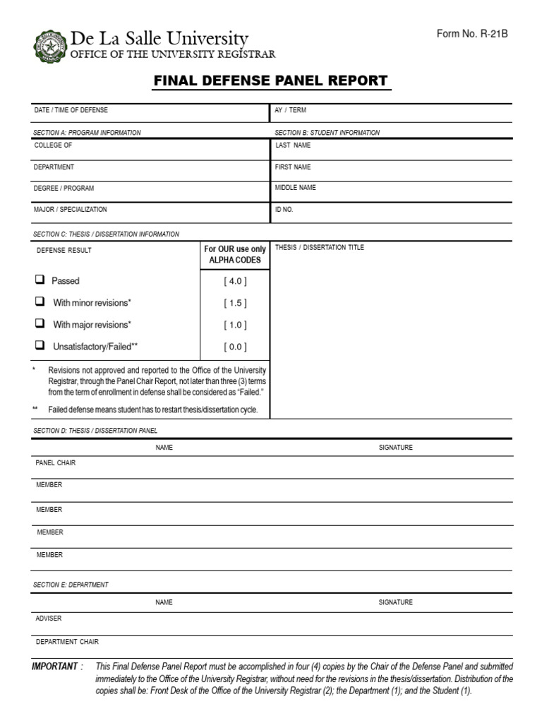 R21B Final Defense Panel Report | PDF | Thesis | Academia