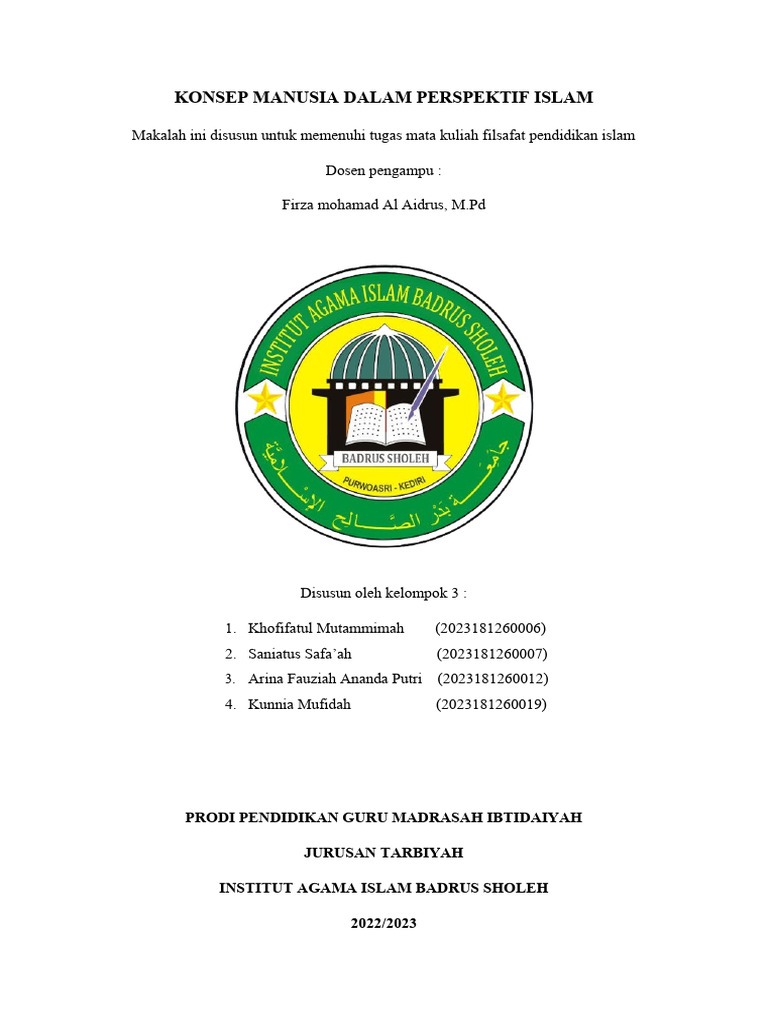 FILSAFAT PEND. ISLAM Konsep Manusia | PDF