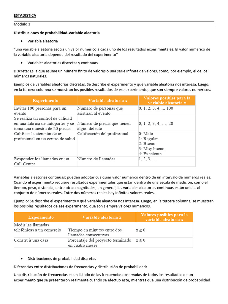 ESTADISTICA m3 | Descargar gratis PDF | Distribución normal ...