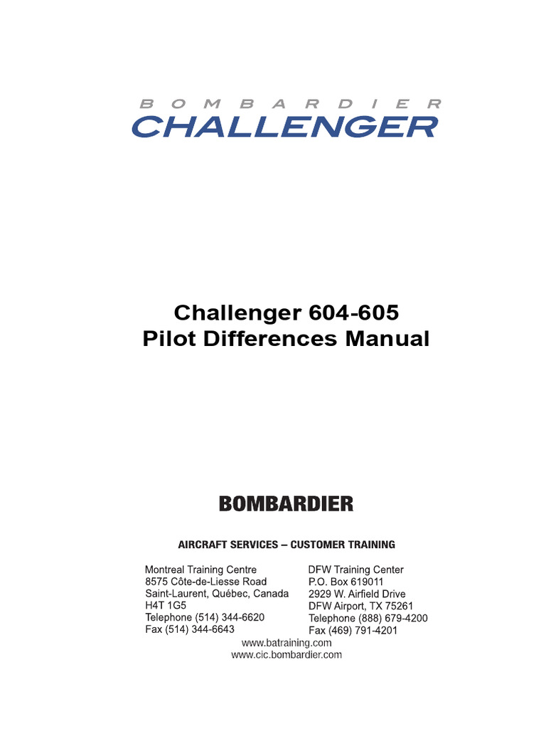 PDM Challenger 605/604 | PDF