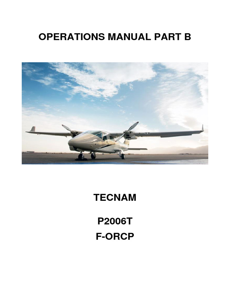 P2006T Operations Manual Part B | PDF | Vehicles | Transport