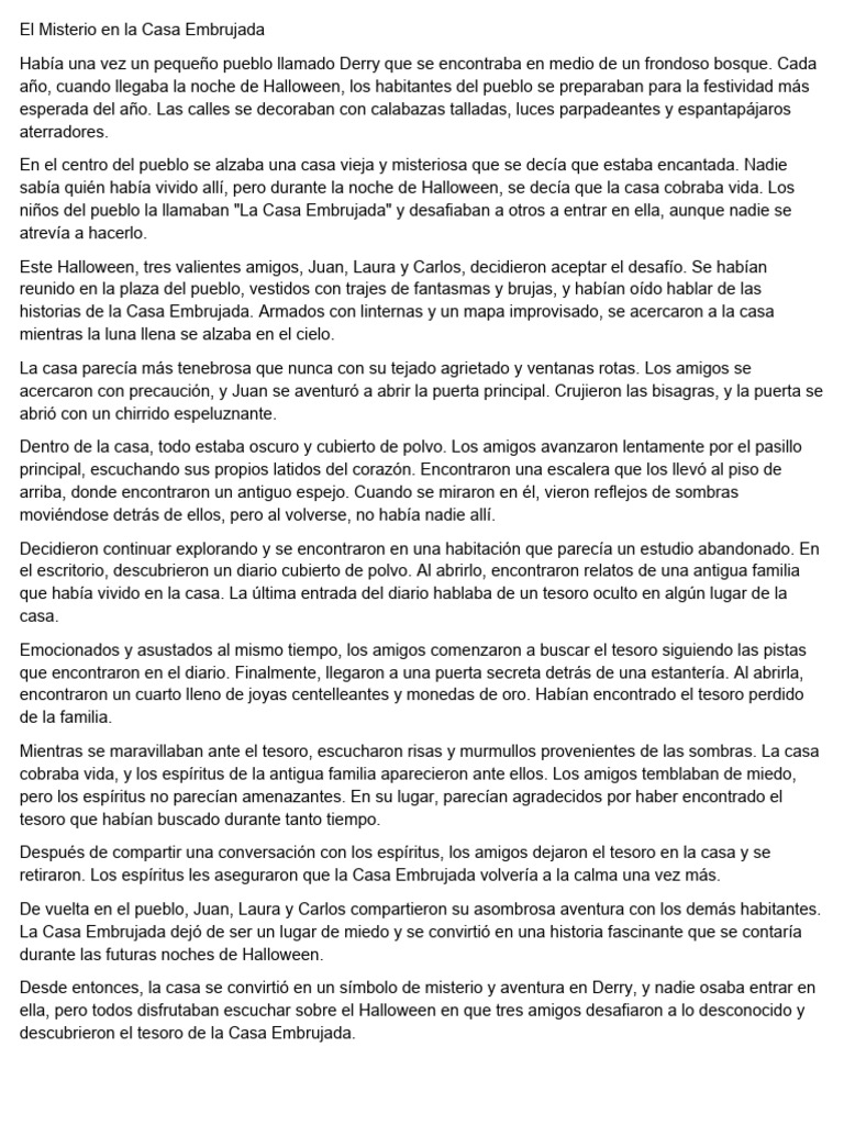 El Misterio de la Casa Embrujada | PDF | Víspera de Todos los Santos