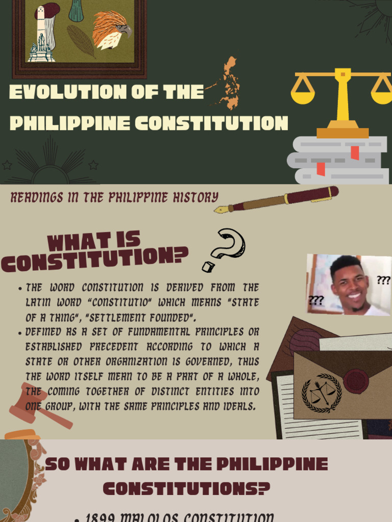 Evolution of Phil. Constitution | PDF | Constitution | Political Charters