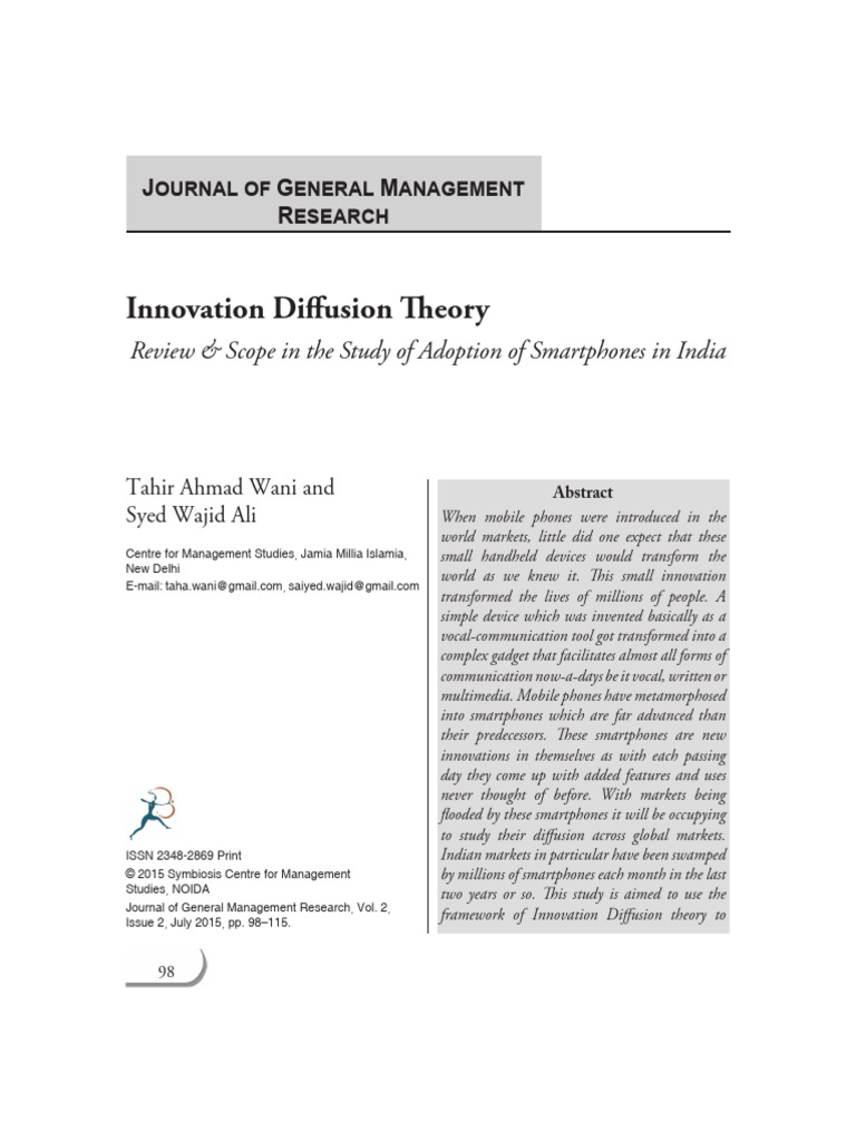 Article 8 - Tahir Ahmad Wani and Syed Wajid Ali | PDF | Innovation ...