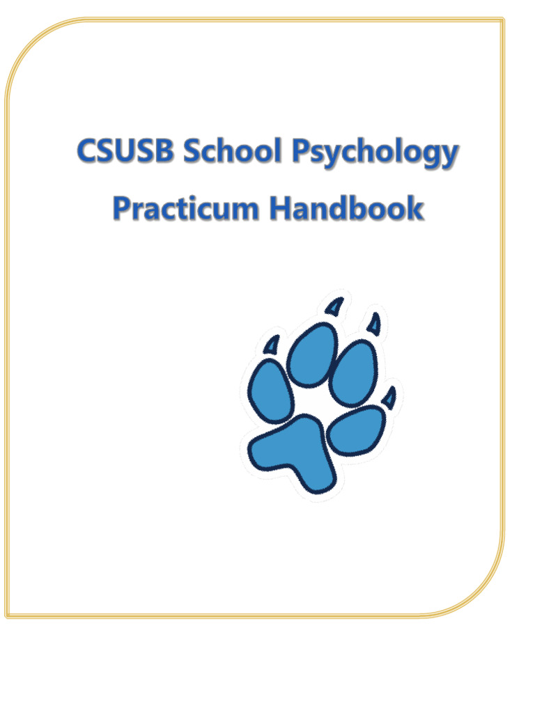CSUSB School Psychology Practicum Guide | PDF | School Psychology ...