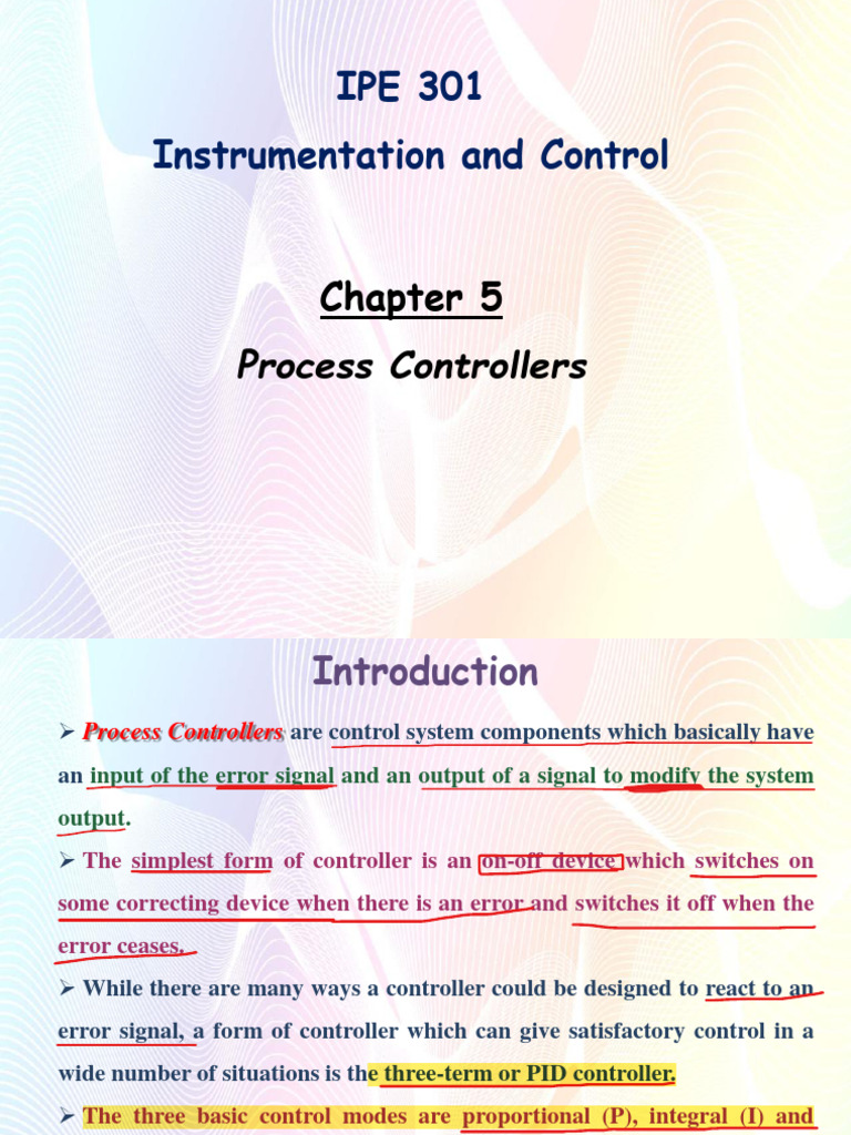 CH 05 (Process Controllers) | PDF | Mechanical Engineering | Physical Quantities