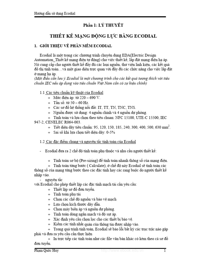 HNG DN S DNG Ecodial PHN 1 LY THUY | PDF