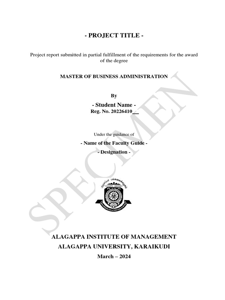 Final Project Report Format-2023-24 - Model | PDF | Methodology | Scientific Method