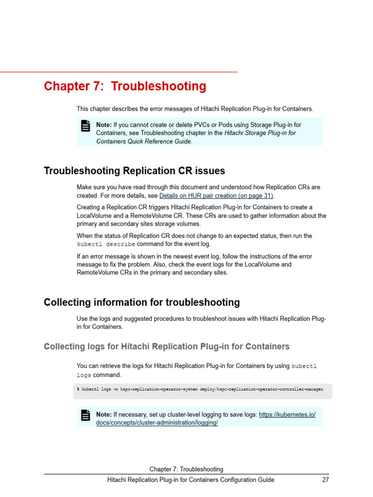 Hitachi Replication Plug-In For Containers Configuration Guide | PDF ...