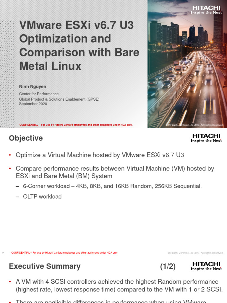 Vmware Esxi Optimization and Comparison With Baremetal Linux | PDF | Virtual Machine | Computer Data