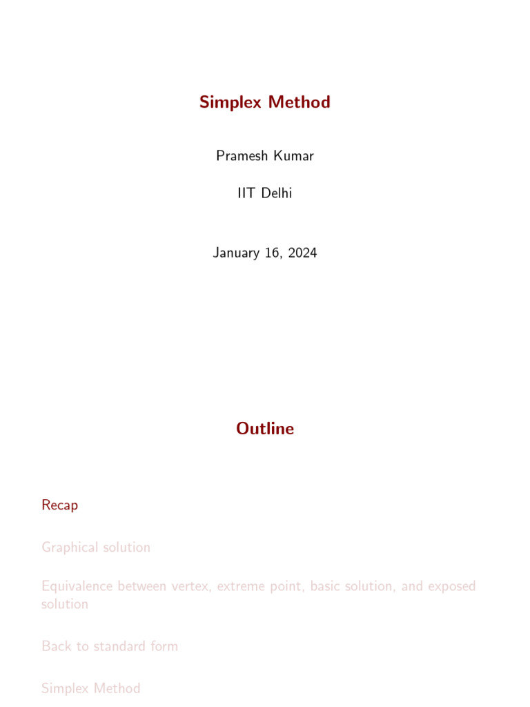 Simplex Method#6 | PDF | Linear Programming | Mathematics Of Computing