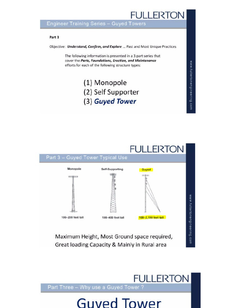 Guyed Tower (Other Relevant Info) | PDF