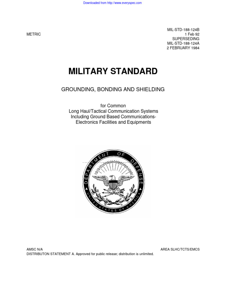 Mil STD 188 124B | PDF | Electrical Wiring | Alternating Current