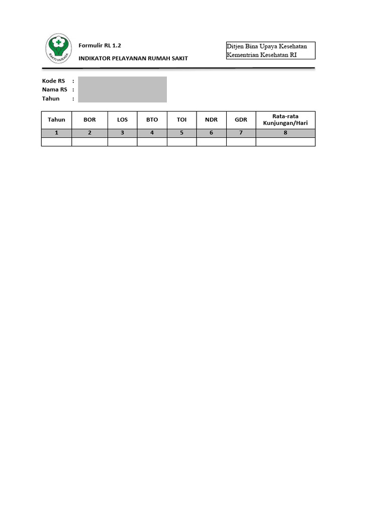 Formulir RL 1.2 | PDF