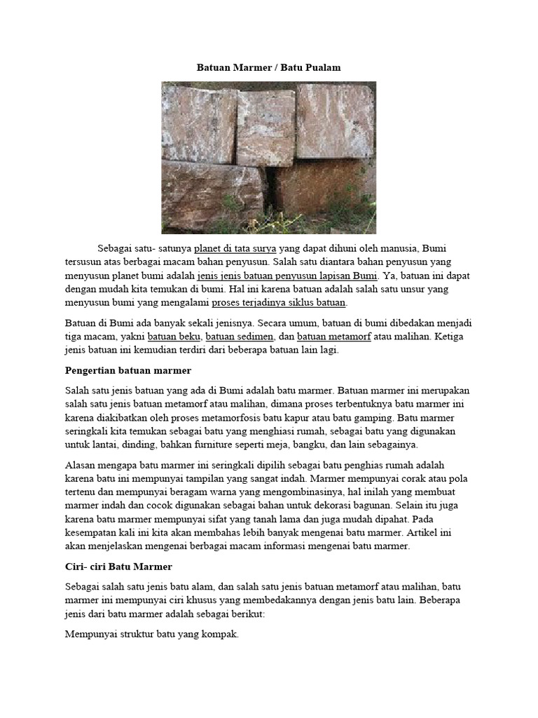 Batuan Marmer | PDF