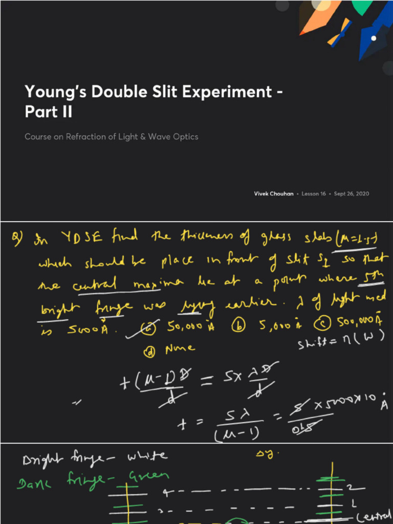 Youngs Double Slit Experiment Part II With Anno | PDF