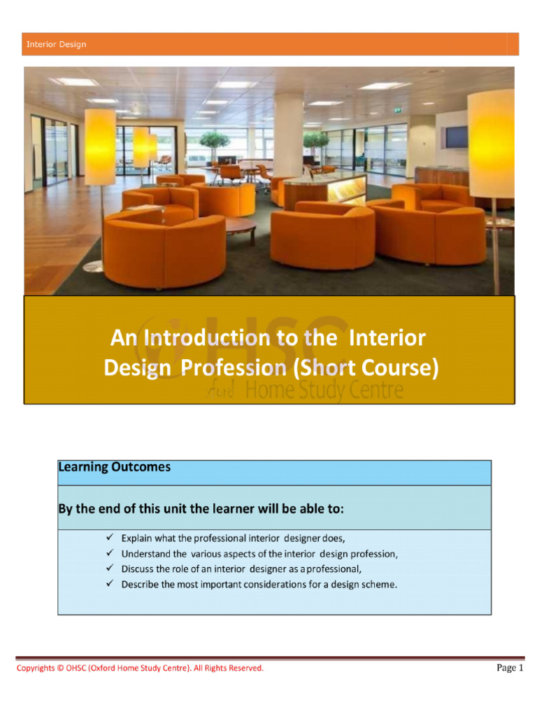 Introduction To Interior Design | PDF