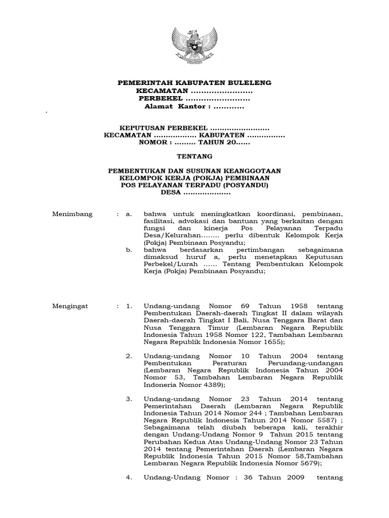 Draft SK POKJA 2024 | PDF