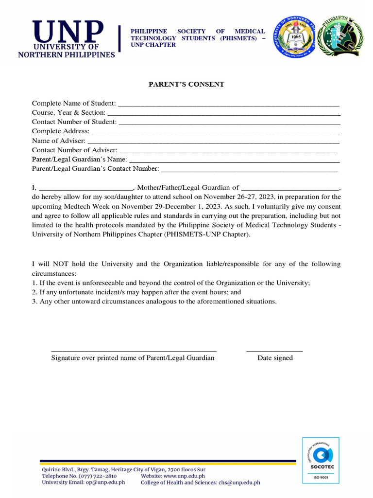 Parents Consent | PDF