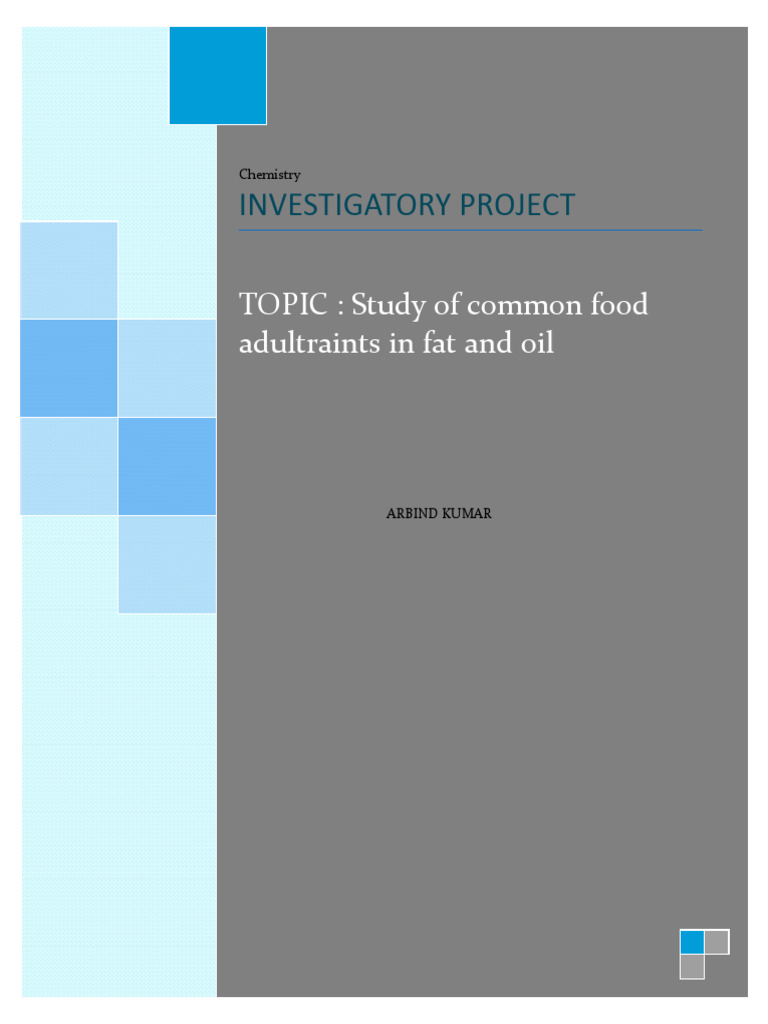Chemistry Project Class 12 | PDF | Wax | Acetic Acid