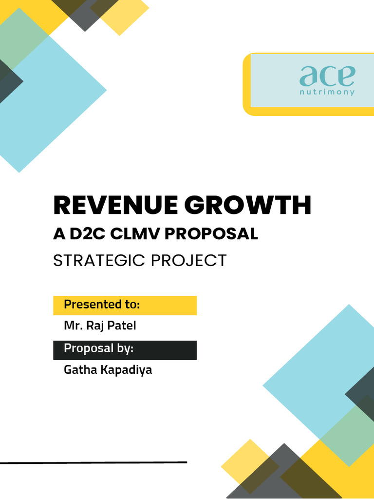 AceNutrimony - Revenue Growth Proposal | PDF | Market Segmentation ...