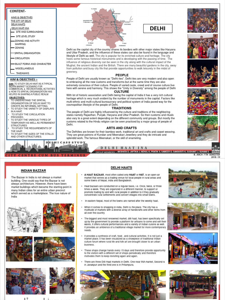 Delhi Haat INA: A Cultural Marketplace | PDF | Delhi