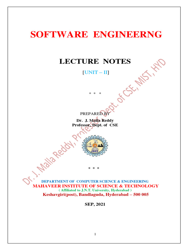 Se Notes Unit Ii | PDF | Conceptual Model | System